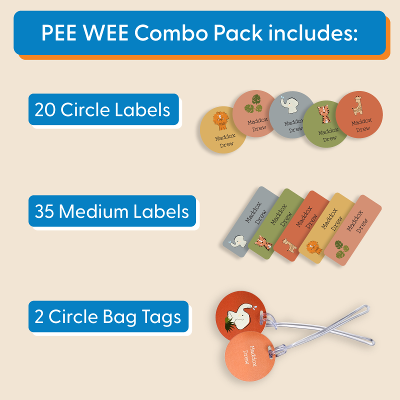 Pee Wee Daycare Labels Combo Pack - Preset – InchBug