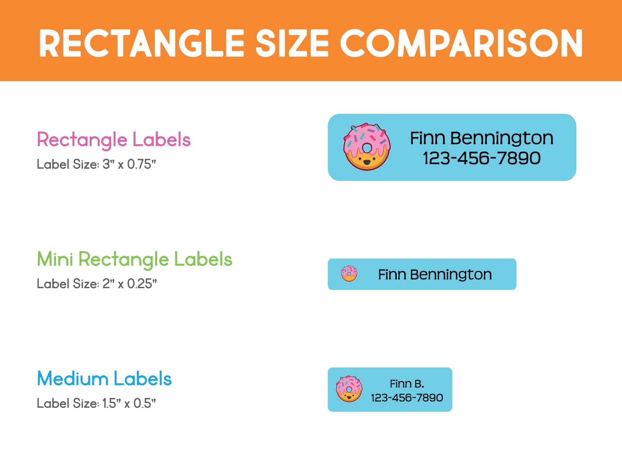 Mini Rectangle Name Labels – InchBug